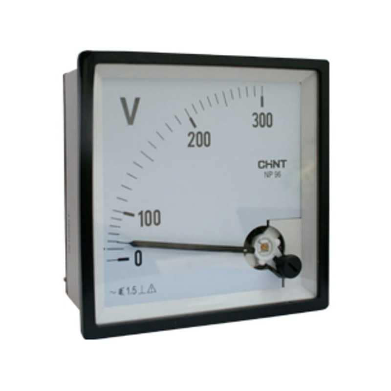 Voltimetro h. movil, 0 - 500 Vca, 50Hz, 96x96mm. NP96-V-500V 50Hz ...